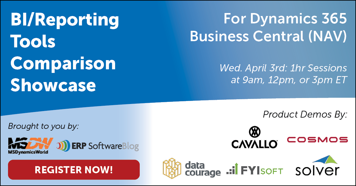 BI and Reporting Tools for Dynamics 365 BC/NAV: Product Showcase ...