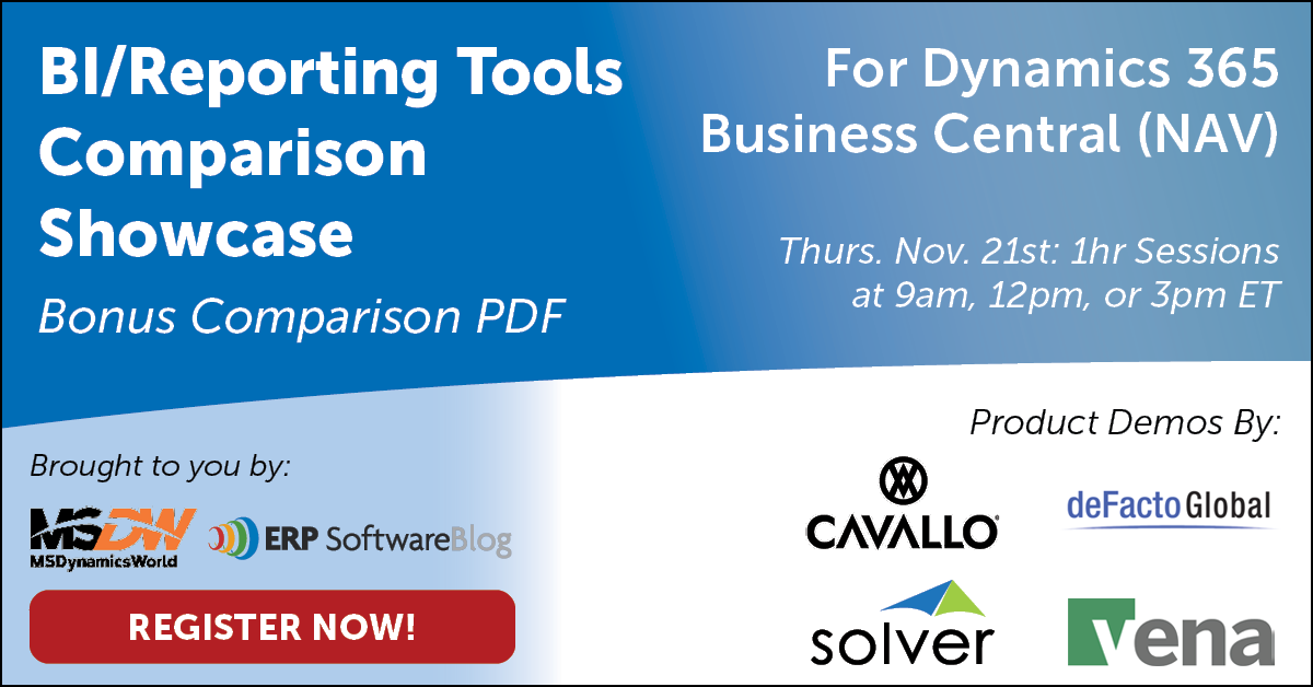 BI/Reporting for Dynamics 365 BC/NAV Comparison Showcase, November 2024 ...
