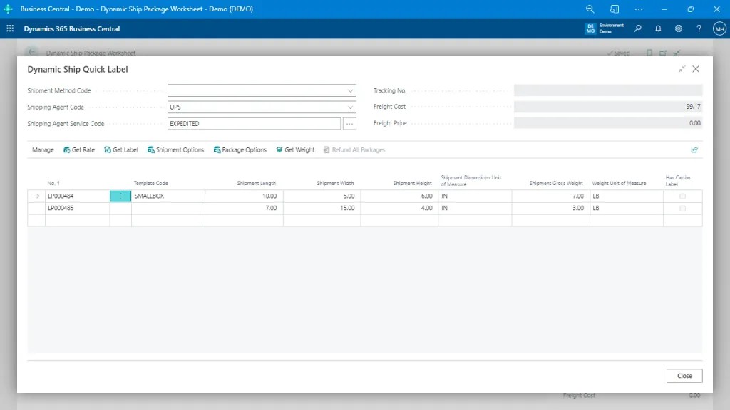 Shipping in Business Central Without External Systems: How Dynamic Ship ...